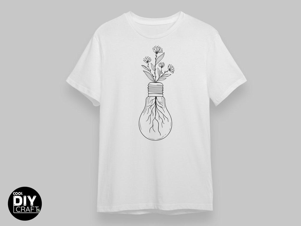 Floral Lightbulb SVG Flower Light Vector Lightbulb - Etsy