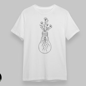 Floral Lightbulb SVG, Flower Light Vector, Lightbulb Silhouette, Bulb ...