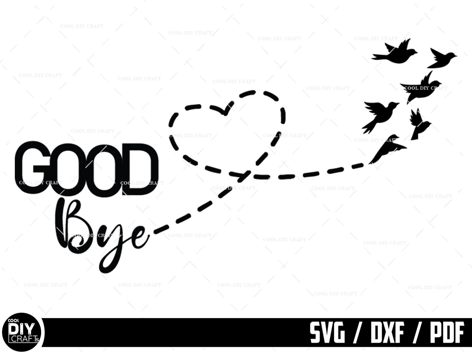 Goodbye Love Flying Birds Memorial SVG: Remembrance Cut Files (digital ...