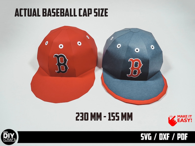 Baseball Cap Box Template: Favor & Gift Box (SVG, DXF, PDF) - Etsy