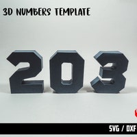 3d Numbers - Etsy