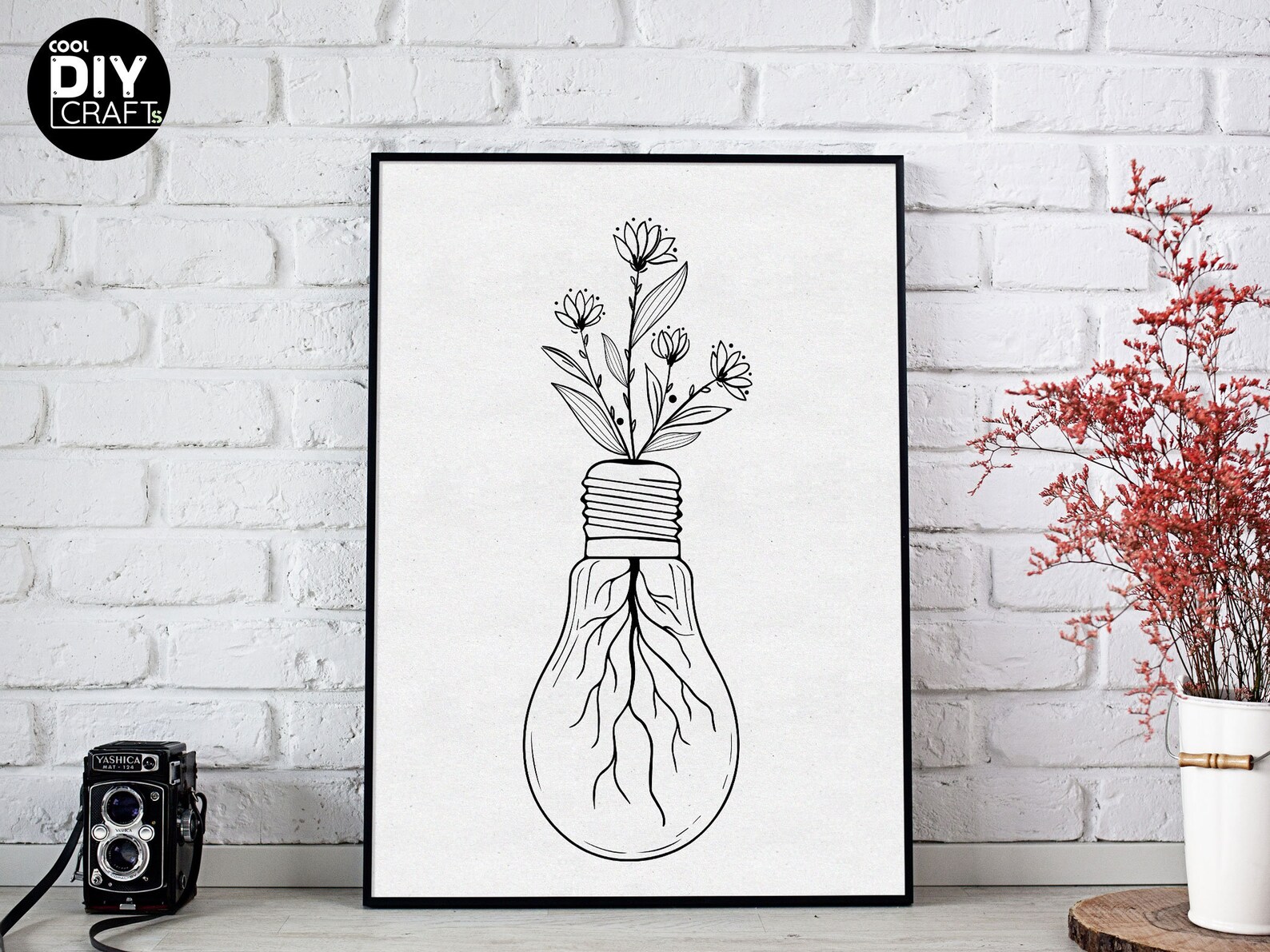 Floral Lightbulb SVG Flower Light Vector Lightbulb - Etsy