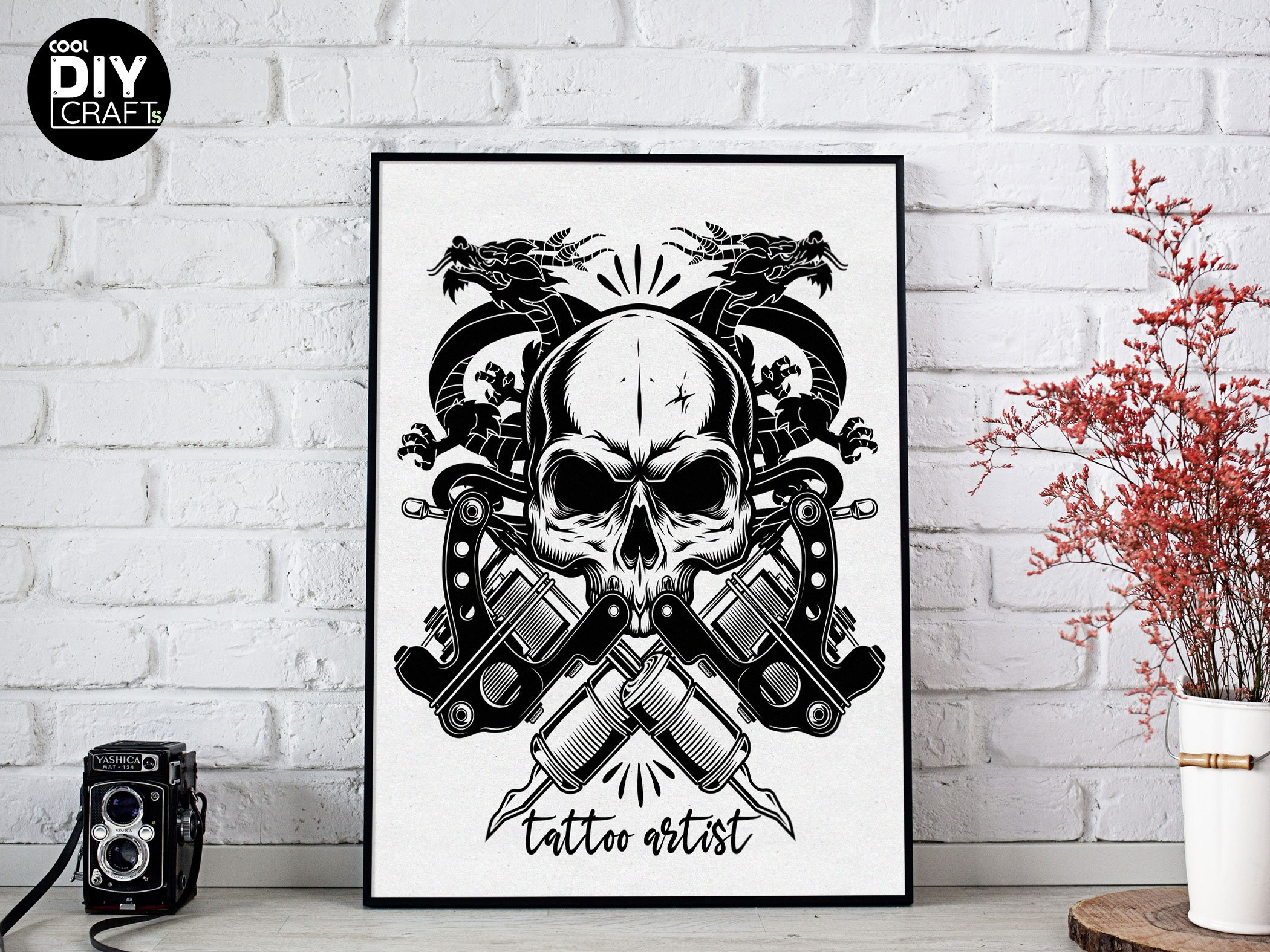 Skull Tattoo Svg Tattoo Machine Svg Tattoo Studio Svg - Etsy Australia