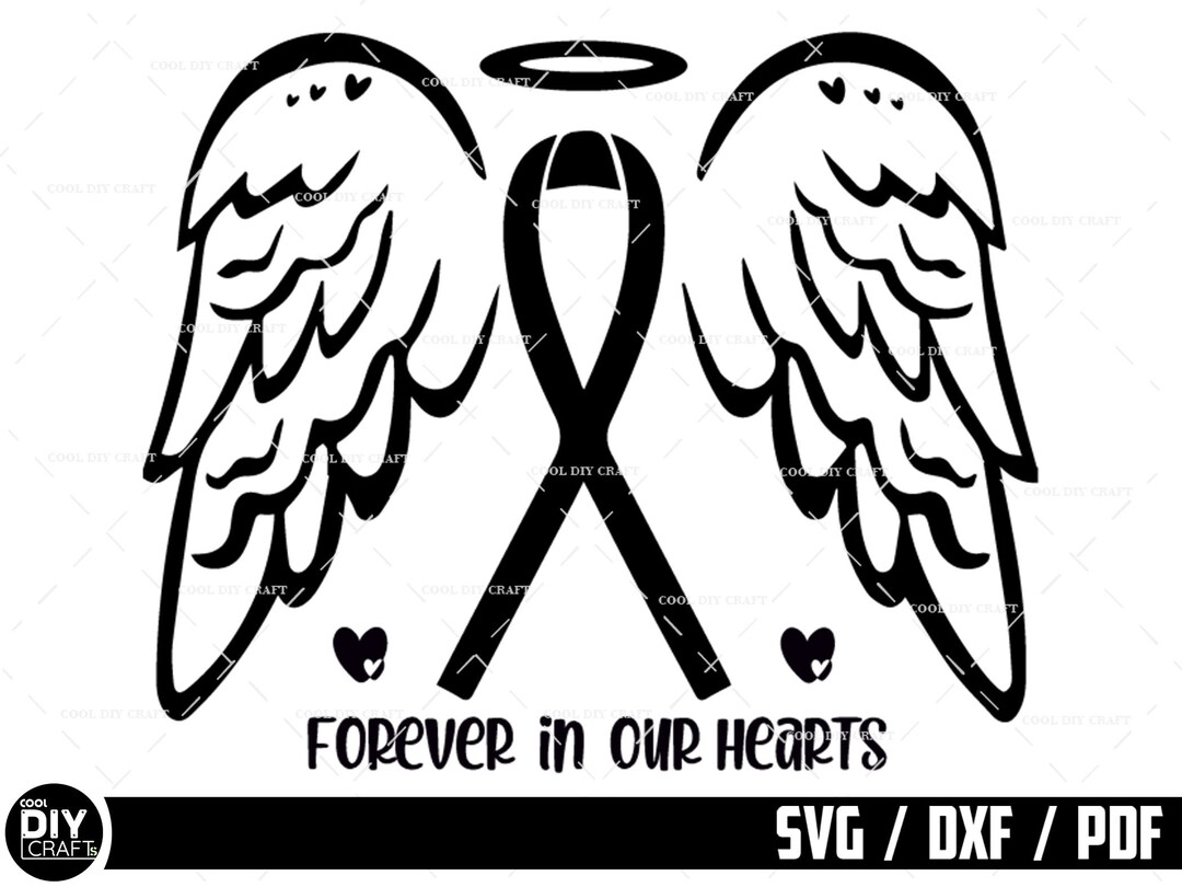 Memorial Cancer SVG, Cancer SVG, Ribbon SVG, Silhouette, Digital ...