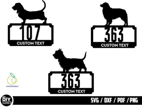 Address Sign Svg House Numbers Svg Address Plaque Svg Dog - Etsy Australia