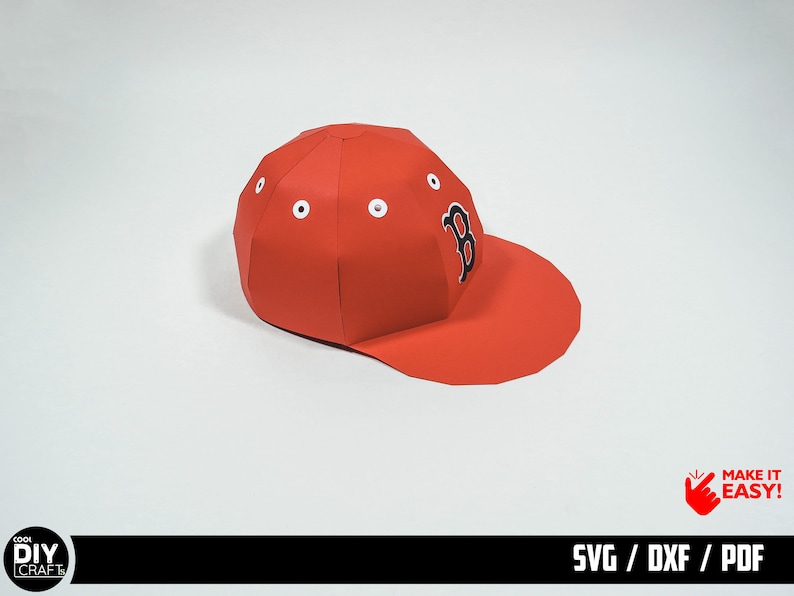 Baseball Cap Box Template: Favor & Gift Box (SVG, DXF, PDF) - Etsy