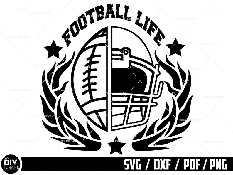 Football Life SVG Cricut Football Helmet Svg Football Player - Etsy