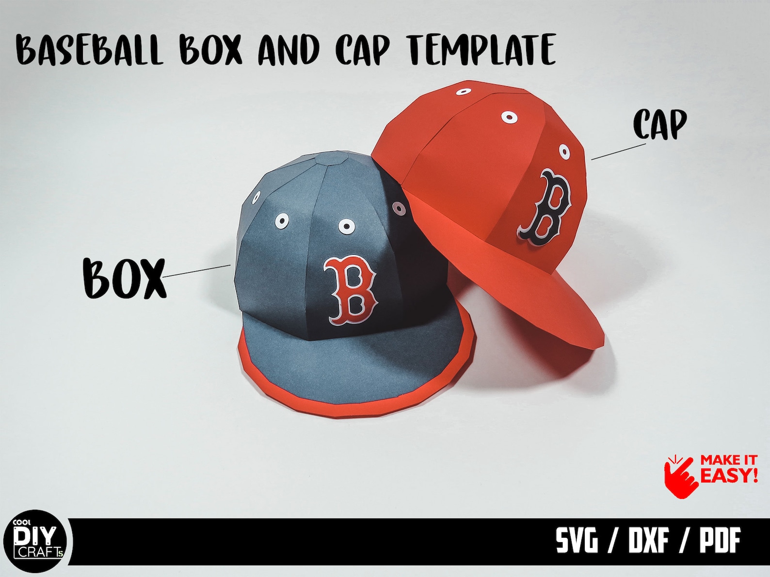 Baseball Cap Box Svg Baseball Cap Template Printable Favor Etsy Canada