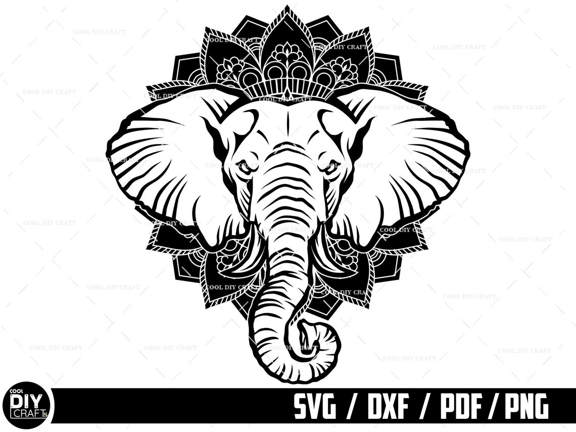 Elephant Mandala Svg Elephant Cut File Animal Svg Elephant - Etsy