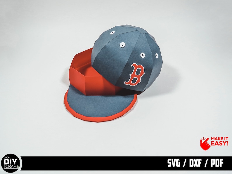 Baseball Cap Box Template: Favor & Gift Box (SVG, DXF, PDF) - Etsy