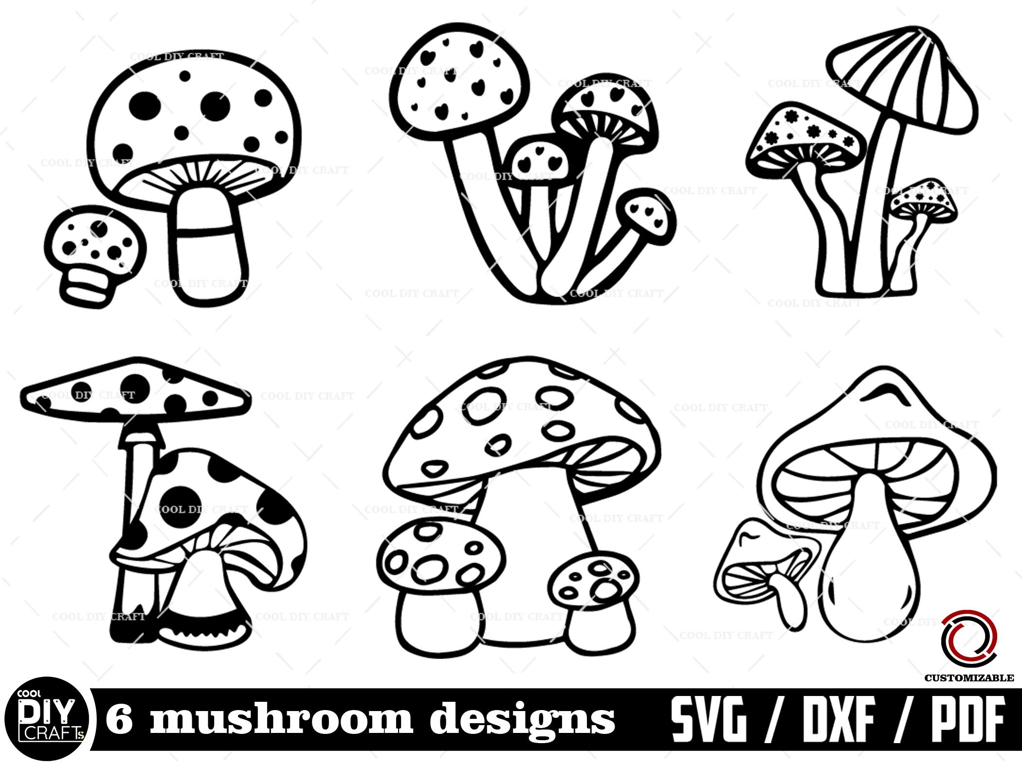 Mushroom Svg Mushroom Svg Bundle Mushroom Clipart Fungus - Etsy