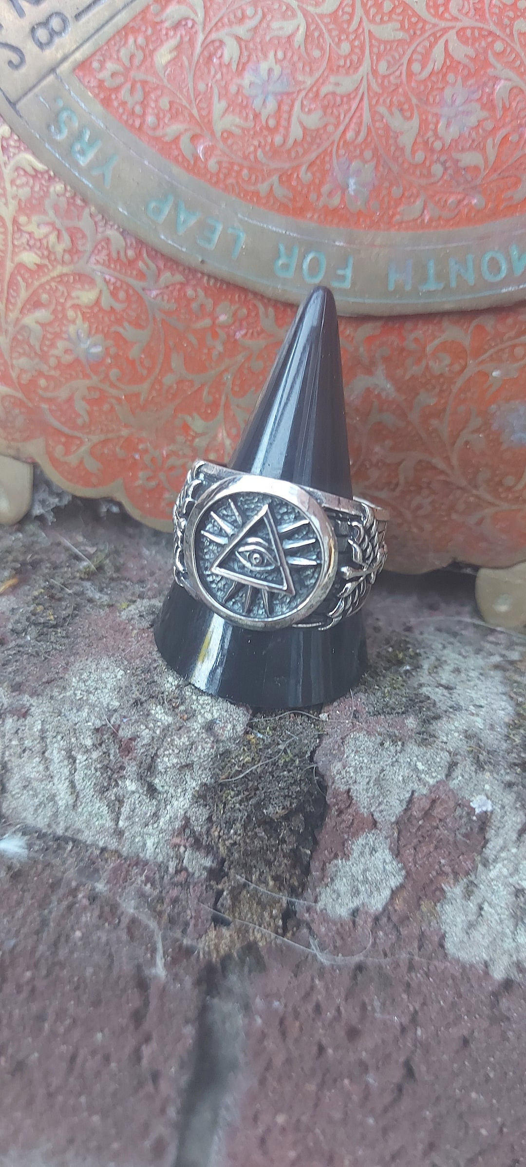 Sterling Silver 925 Illuminati the Eye of Providence Ring Unisex ...