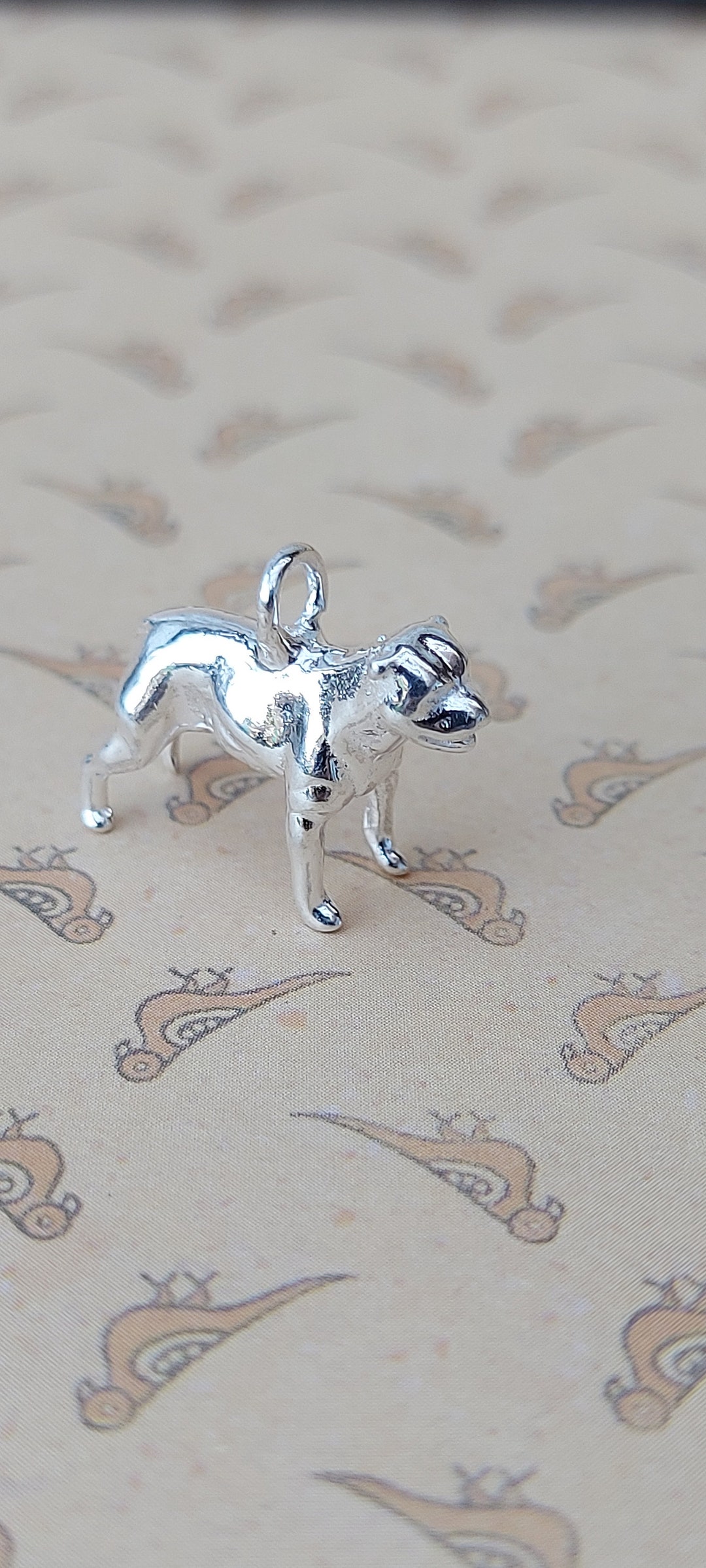 Solid Silver, Staffy Pendant, Staffy Charm, Perfect Gift, Dog Lover ...