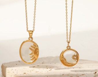 Sun Moon Star Matching Necklace - Etsy
