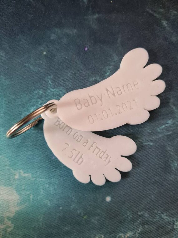 Custom Baby Feet Keyrings | Etsy