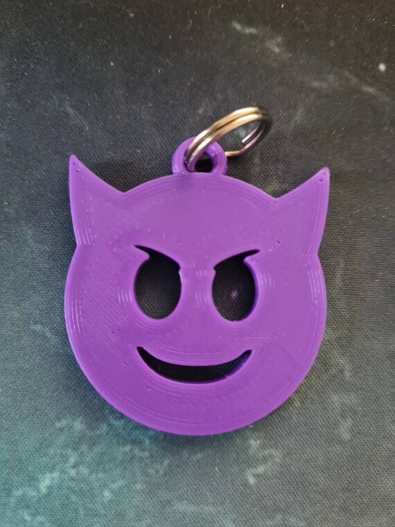 Devil Face Keyring - Etsy