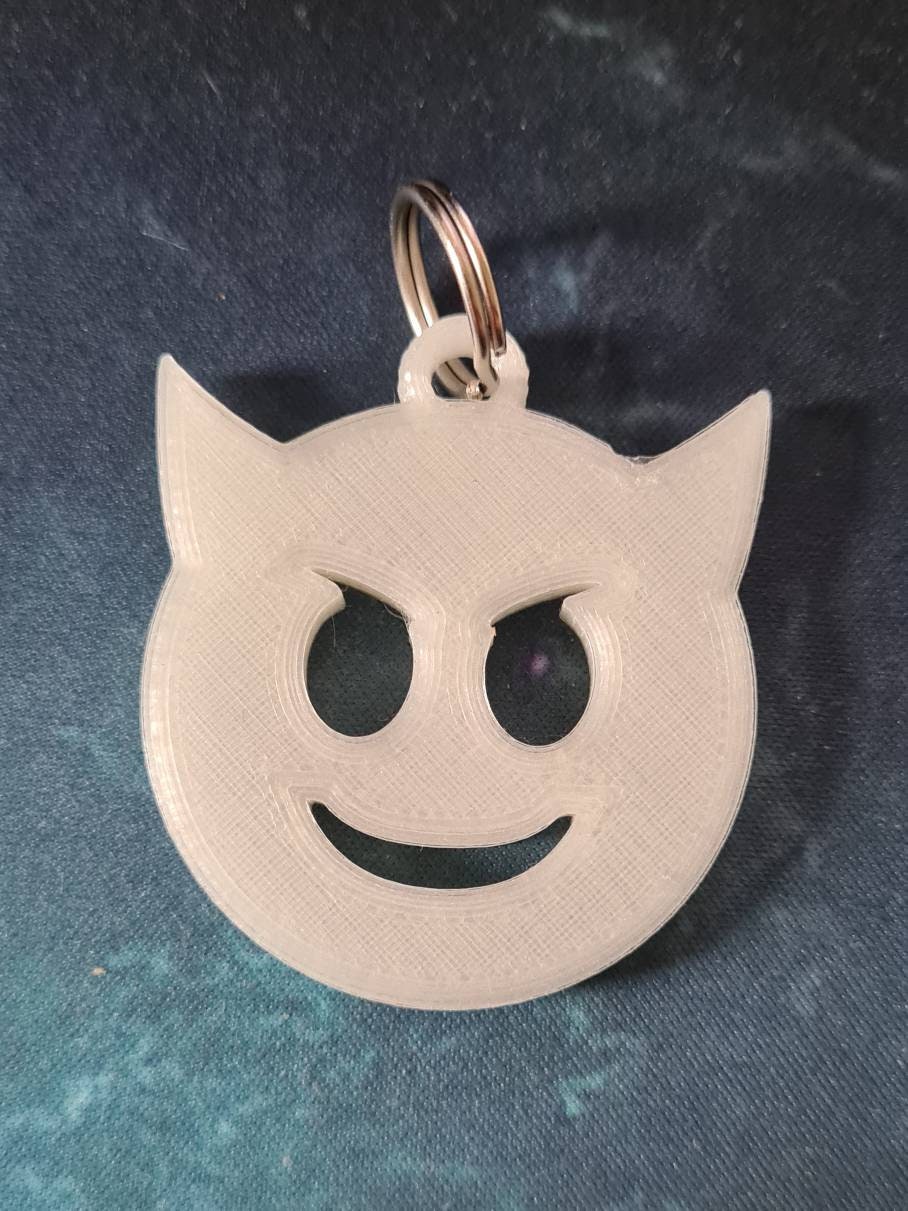 Devil Face Keyring - Etsy