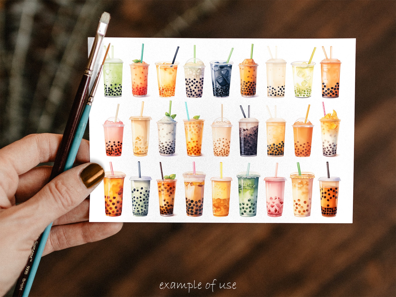 86 Boba Tea Clipart Set | Kawaii Bubble Tea PNG Bundle Strawberry ...