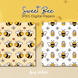 Honey Bee Digital Paper, Honey Pot Decoupage Papers, Honeycomb Baby ...