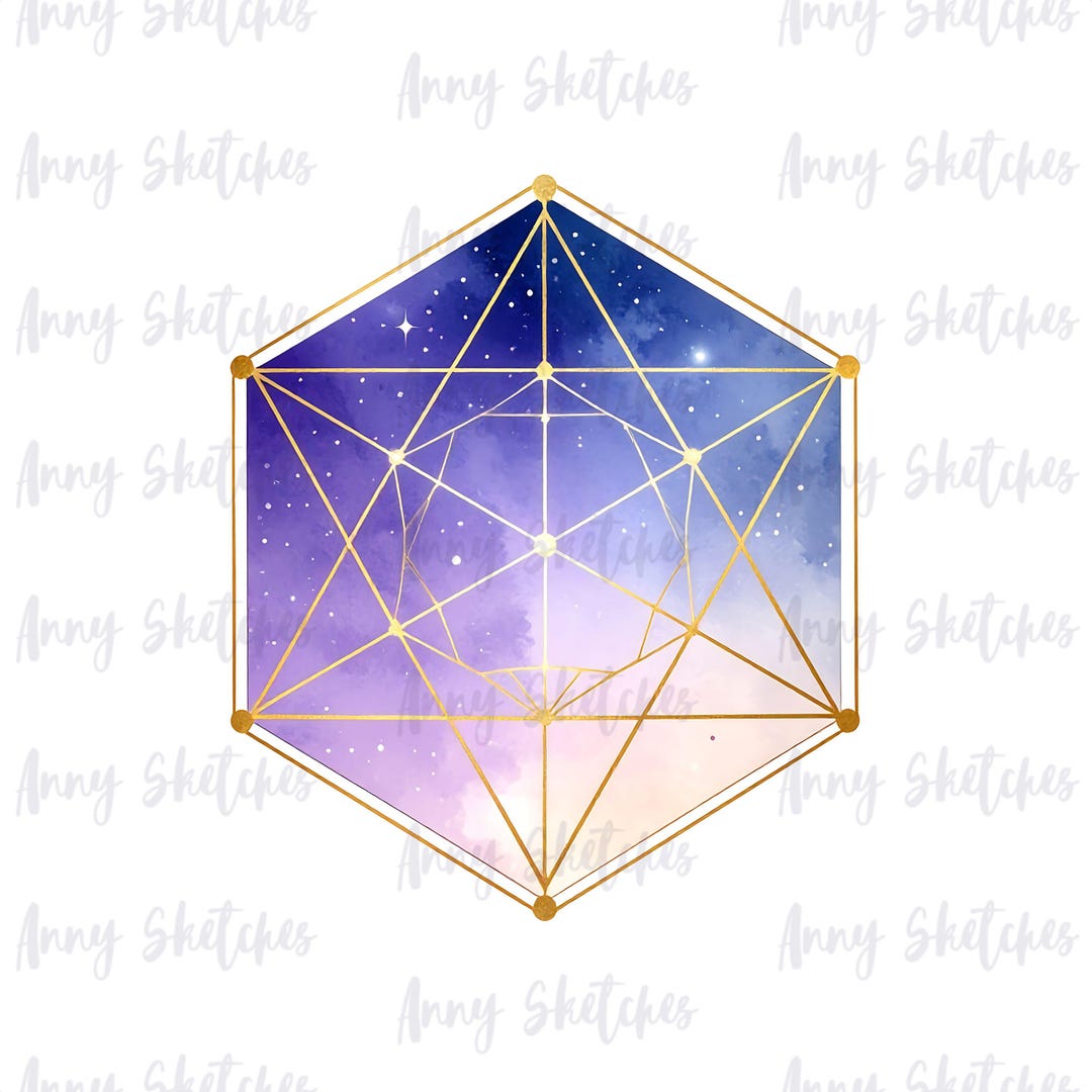 Sacred Geometry Watercolor Clipart Purple Galaxy Spell Book Clip Art ...