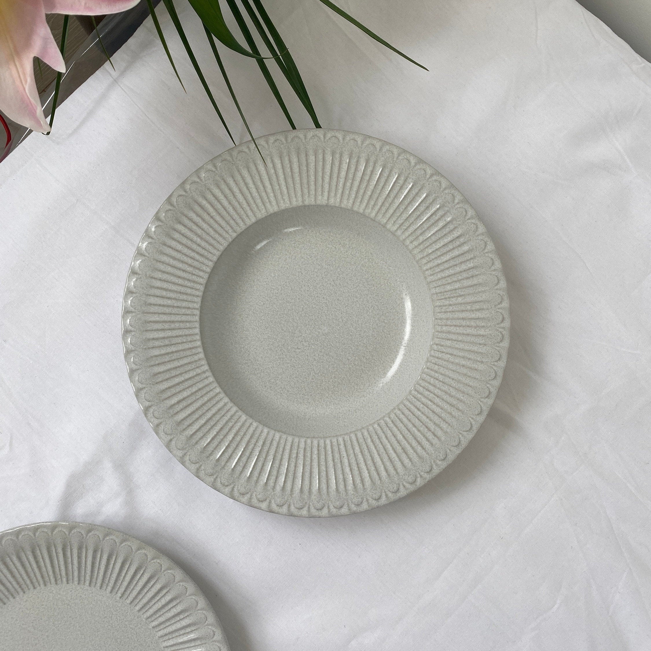 Shush grace 26cm pasta plate Japanese handmade Rustic | Etsy