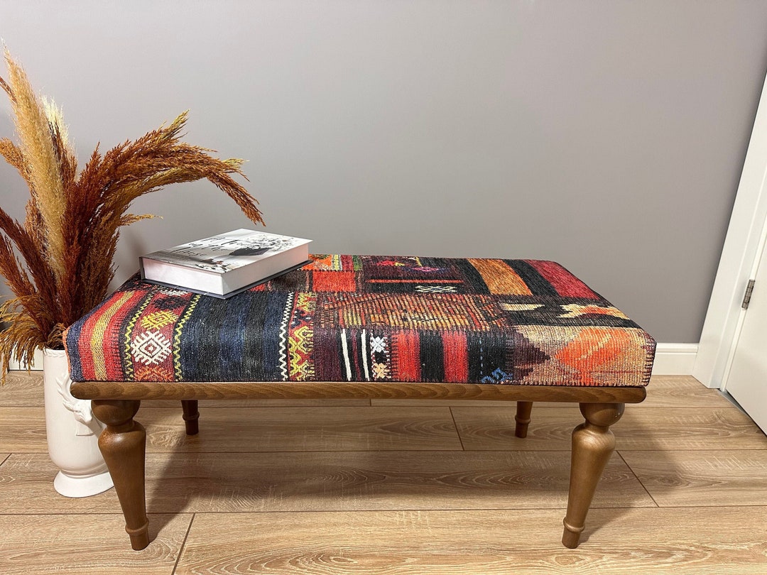 Upholstered Turkish Bench, Wooden Coffee Table, Window Bench Seat ...