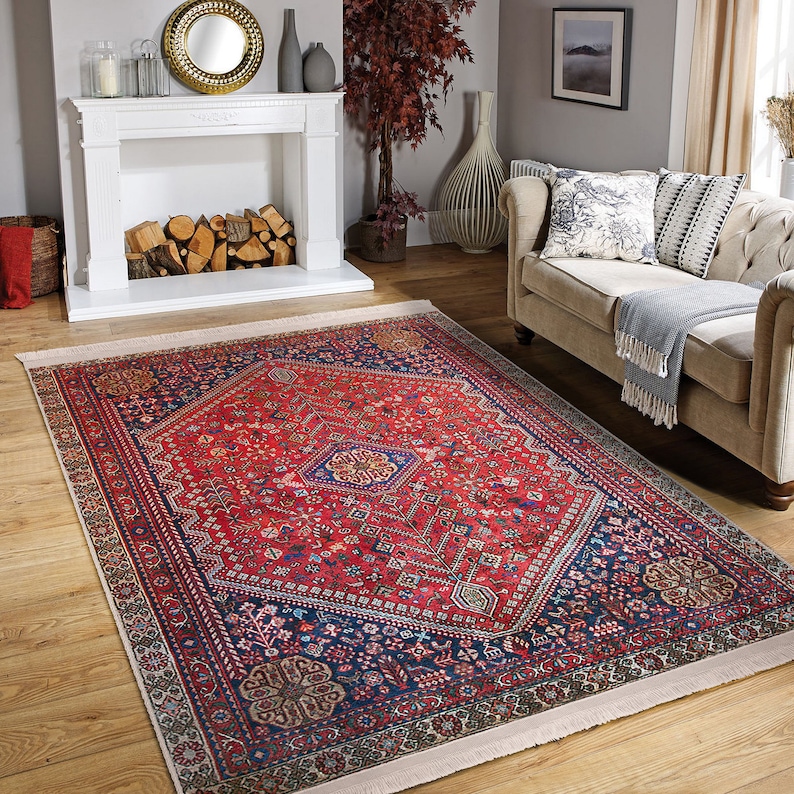 Red Turkish Rug Oriental Bohemian Rug Livingroom Bedroom - Etsy