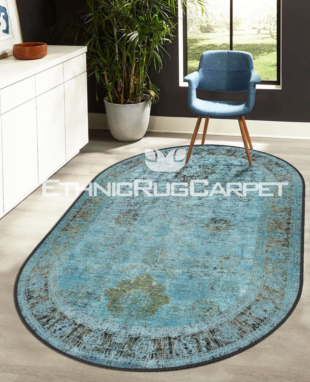 Tradition Bohemian Oval Rug Timeless Floor Art Rug Oval Rug - Etsy