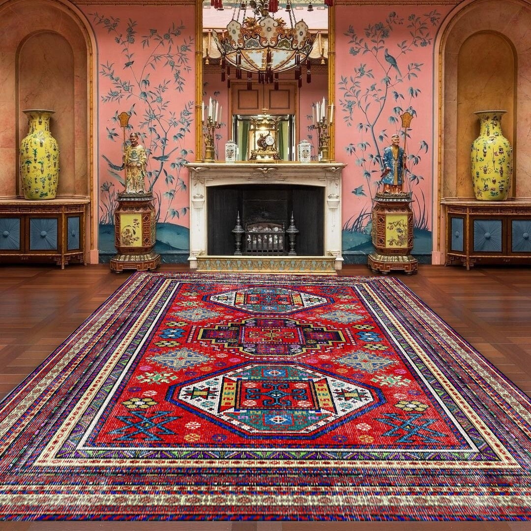 Turkish Rug 8x10, Area Rug 9x12, Red Oriental Rug, Artisan Tapestry ...