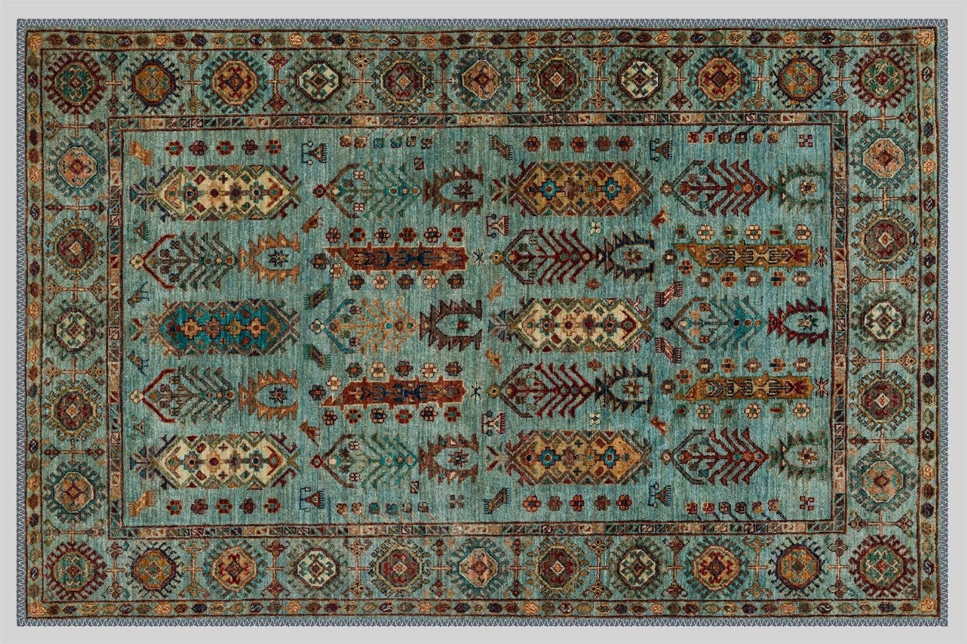 Green Afghan Carpet 8x10 Sultani Excellent Quality Living - Etsy