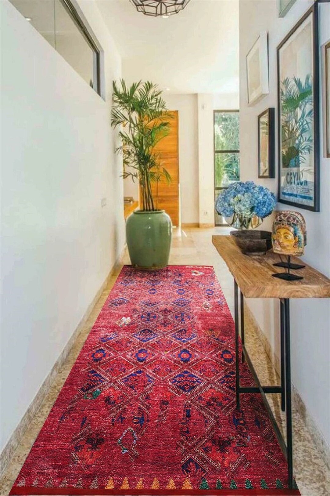 Turkish Runner Rug, Luxury Kitchen Tapis, Extra Long Hallway Runners ...