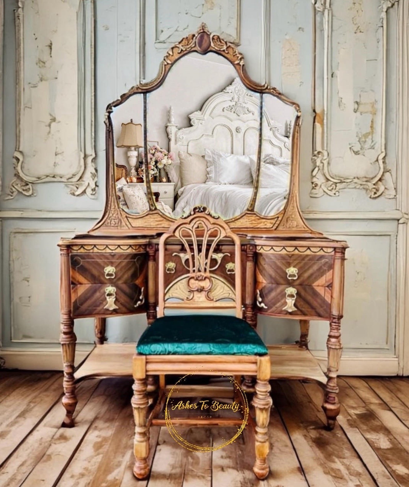 NEW Depression Era. 1920s Vanity With Mirror. Vintage Vanity With ...