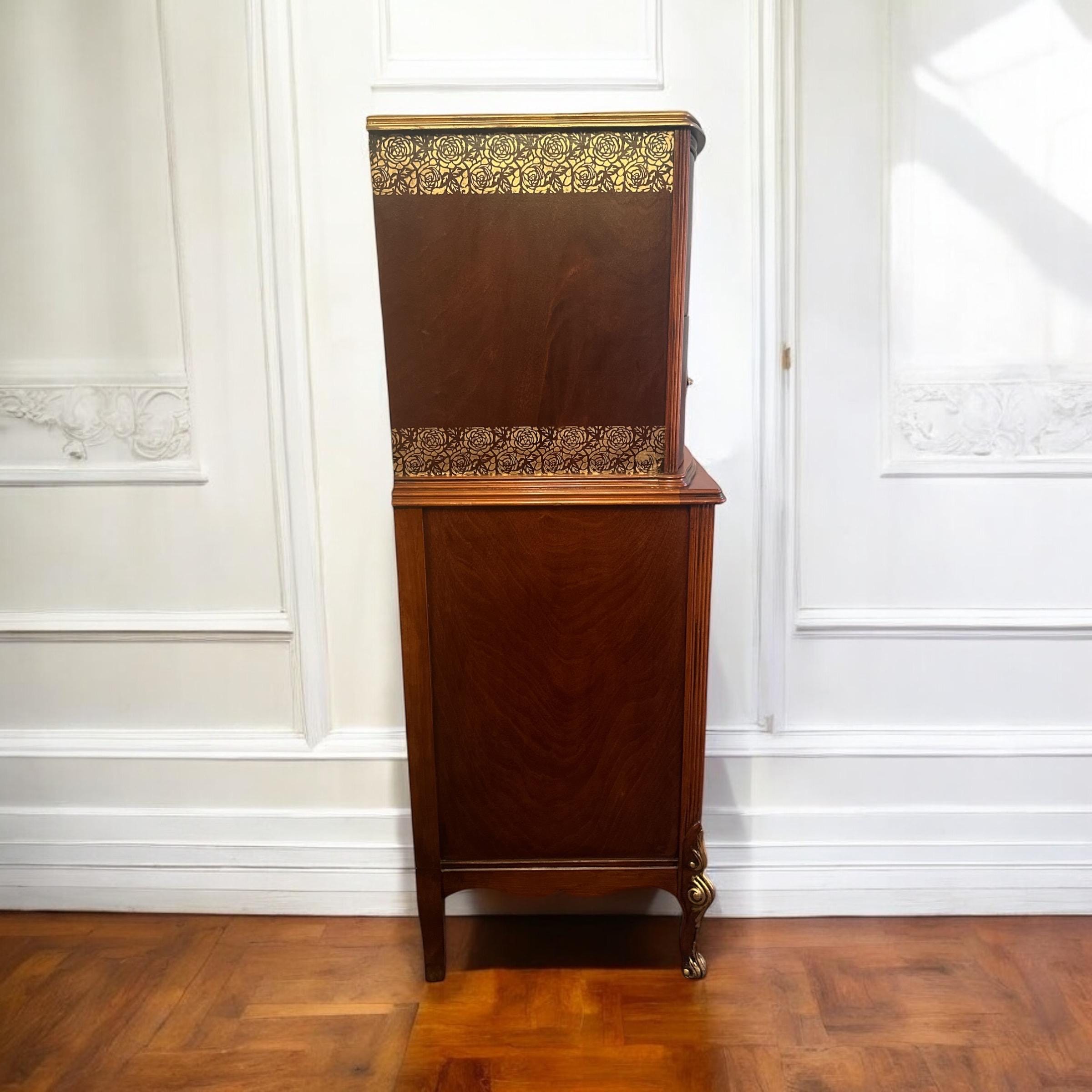 Vintage 1930s Burl Wood Dresser: Tall Depression Era Design - Etsy
