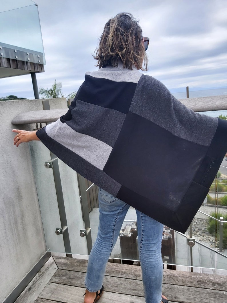 Boho Sweater- Travel-friendly Poncho-woolen Wrap for Boho Style-comfy Travel Shawl for Festival ...