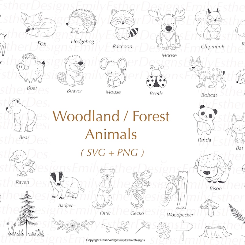 Woodland Animals Mould - Etsy