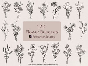 Set of 12 Dainty Floral Svg, Dainty Leaf Svg, Minimalist Flower Svg ...