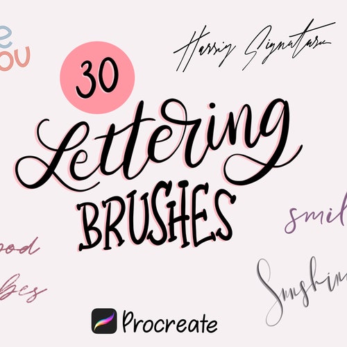 Procreate Brush Bundle Lettering Brushes Calligraphy - Etsy