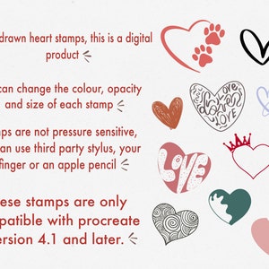 Heart Procreate Stamps, Heart Brushes, Procreate Heart Stamps, Shapes ...