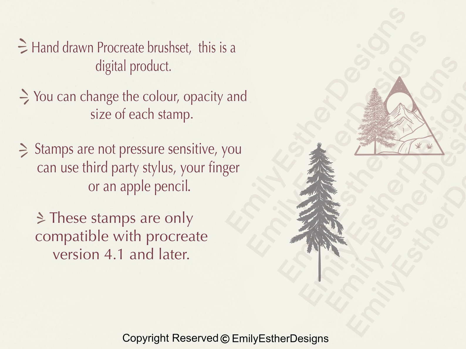 150 Procreate Adventure Stamps: Nature, Mountain, Camping (brushset) - Etsy