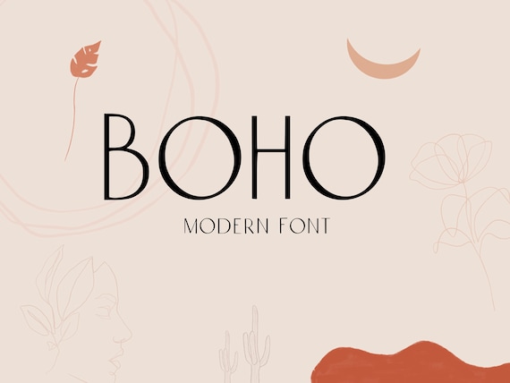 Boho Modern Font Boho Logo Font Boho Wedding Font Boho | Etsy