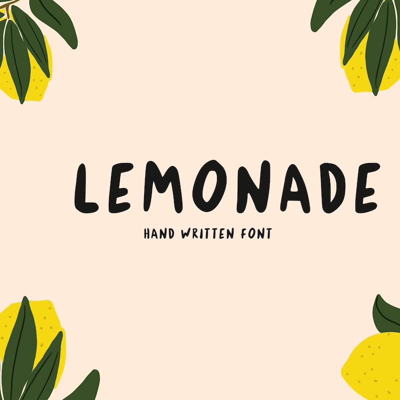 Farmhouse Lemonade Font - Etsy