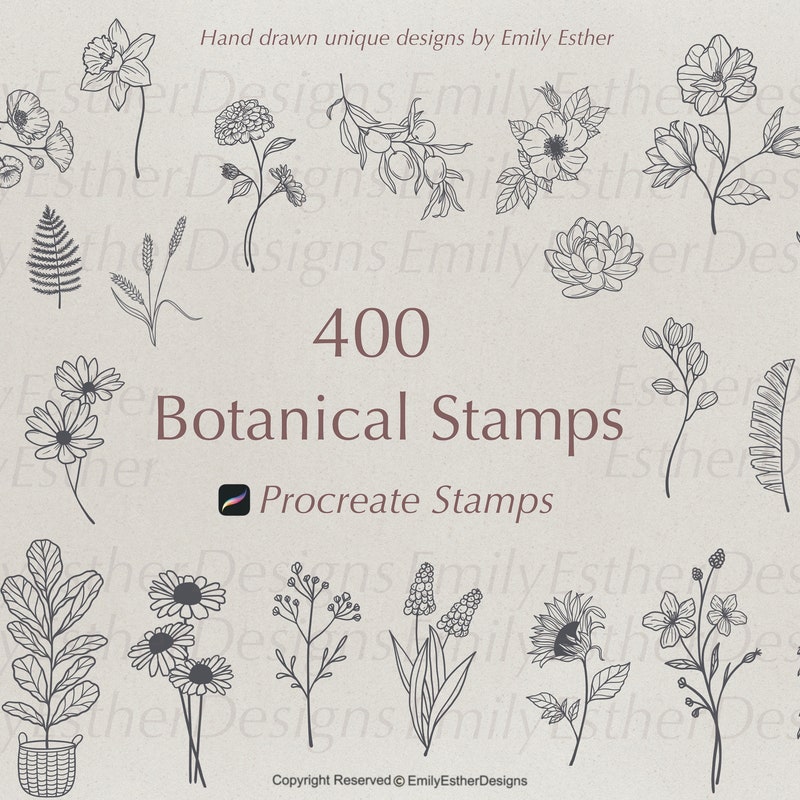 Botanical Stamp - Etsy