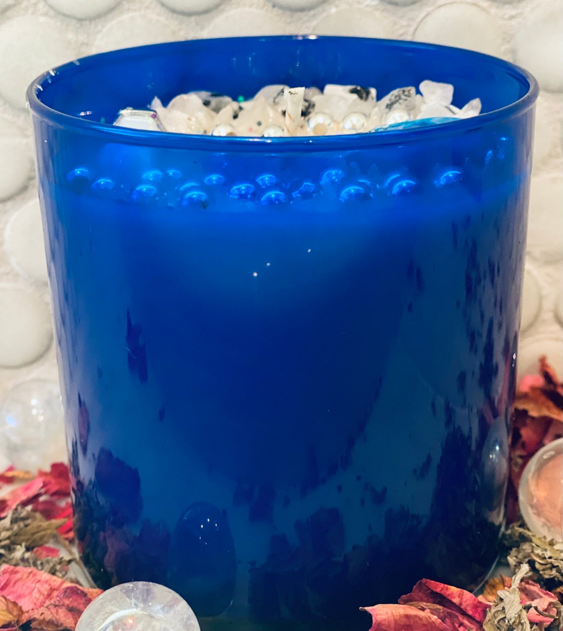 Soul Soothing Meditation Candle/heart Healing Opalite Intention Candle ...