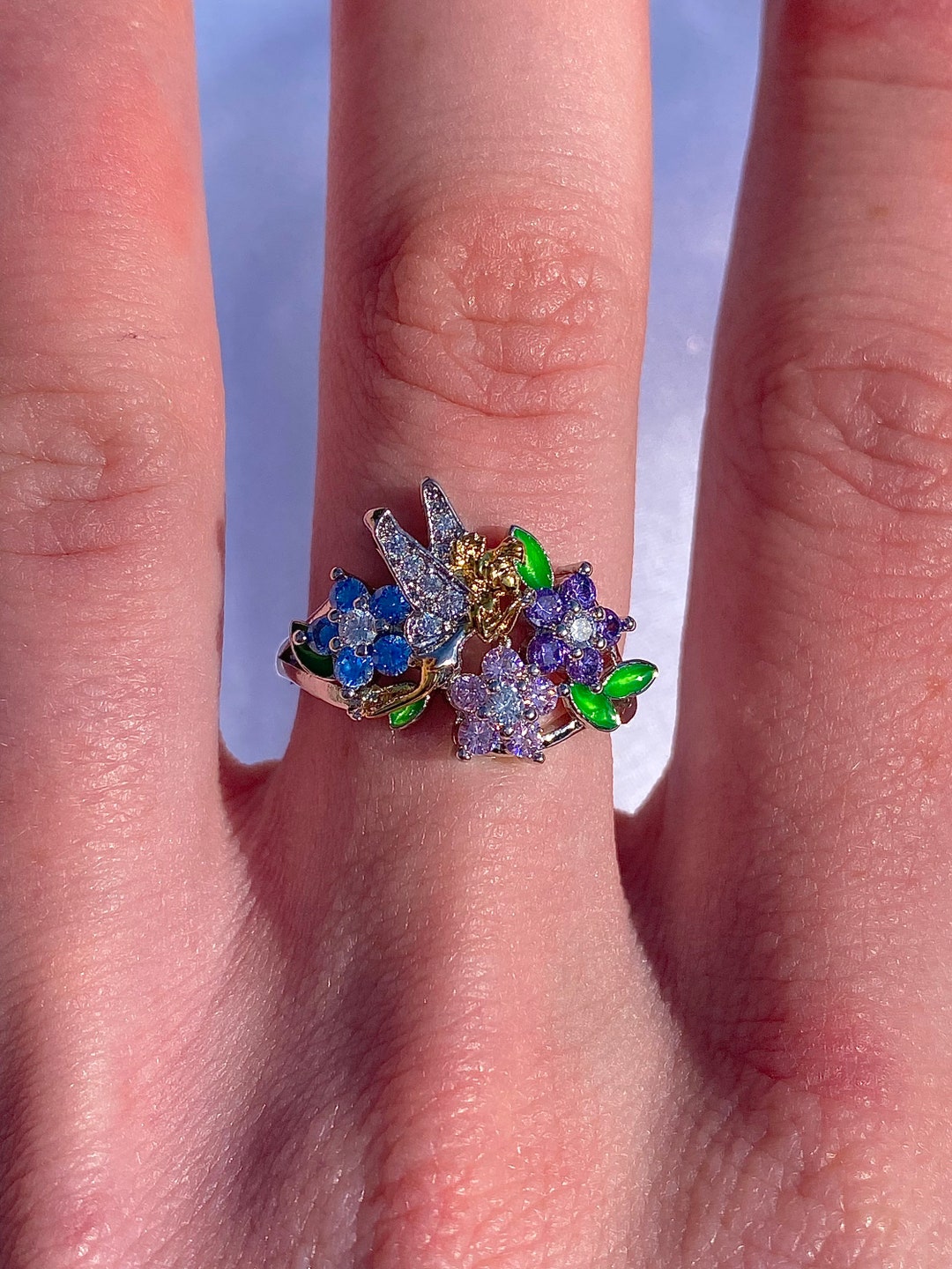 Tinker Bell Flower Fairy Ring Fairy Jewelry Silver Ring - Etsy