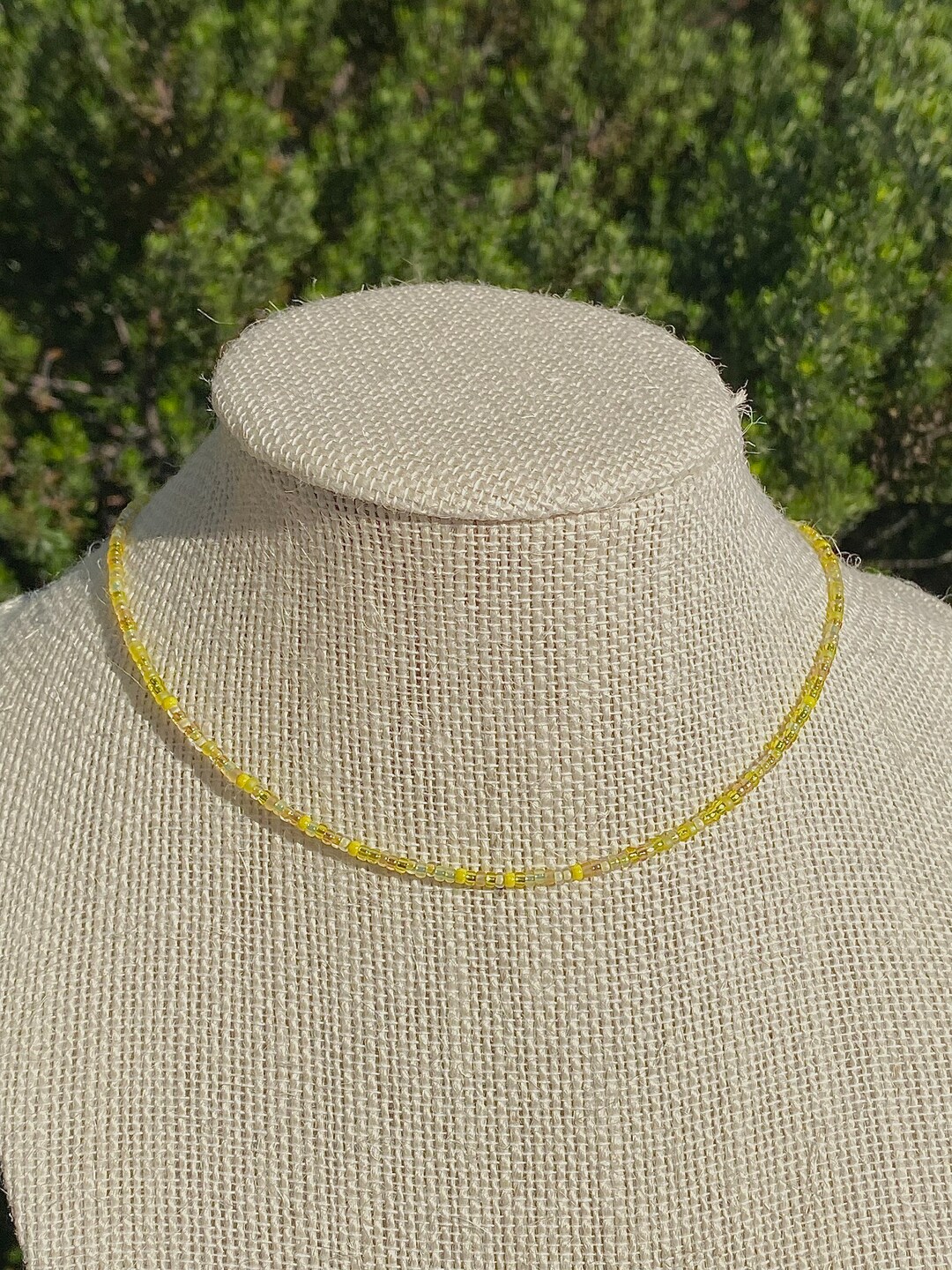 Citrus Sunshine Beaded Necklace Cute Necklace Dainty Necklace Seed Bead ...