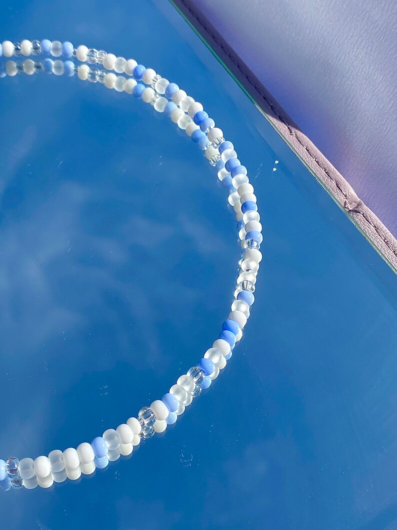 Periwinkle Pixie Beaded Necklace Seed Bead Necklace - Etsy