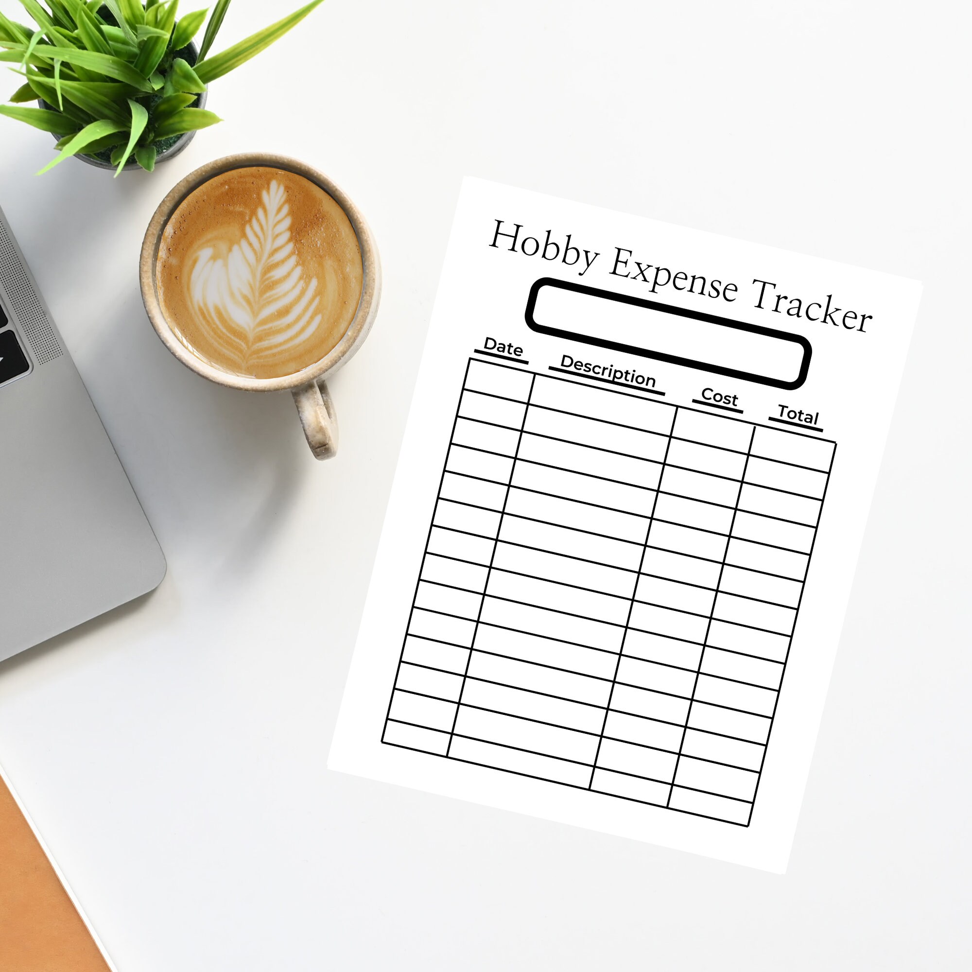 Hobby Expense Tracker Simple Theme Instant Download PDF Printable ...