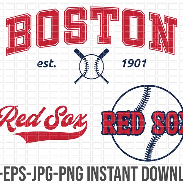 Boston Red Sox Png - Etsy