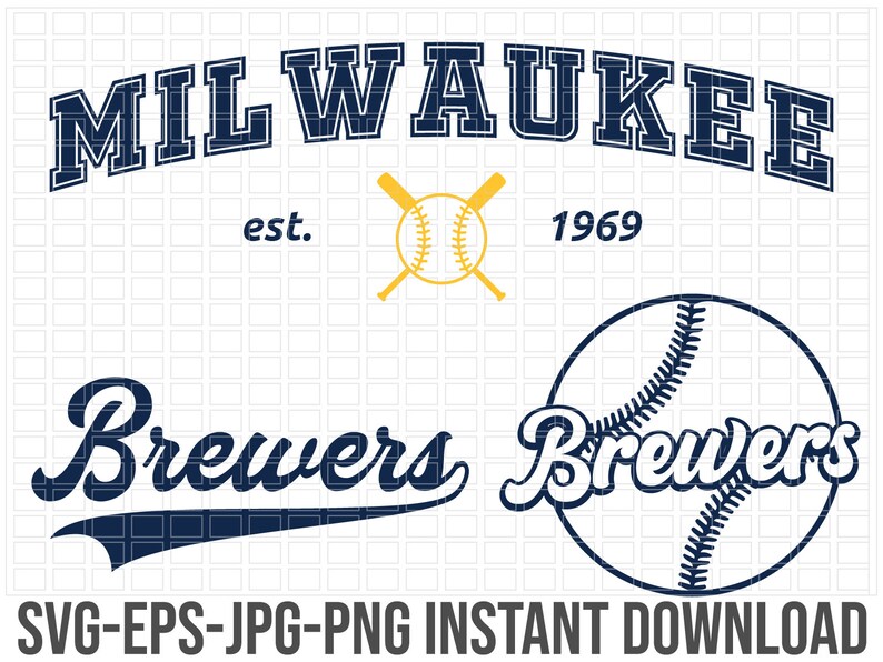 Brewers Svg, Baseball Svg, Milwaukee-brewers Svg, Png, Jpg, Eps, Files ...
