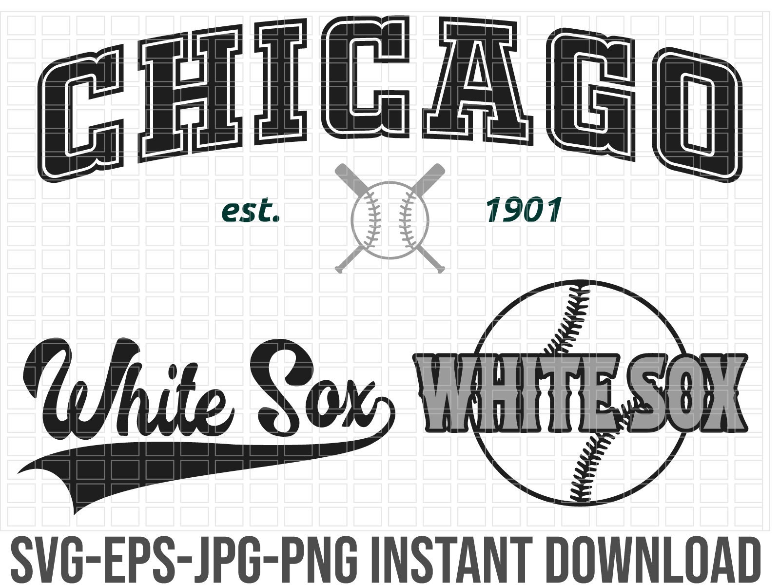 White Sox Svg, Baseball Svg, Chicago-white Sox Svg, Png, Jpg, Eps ...